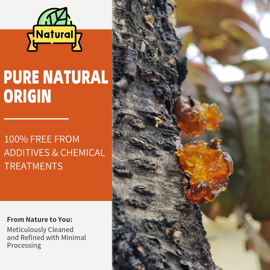 Dried peach gum for skin health
