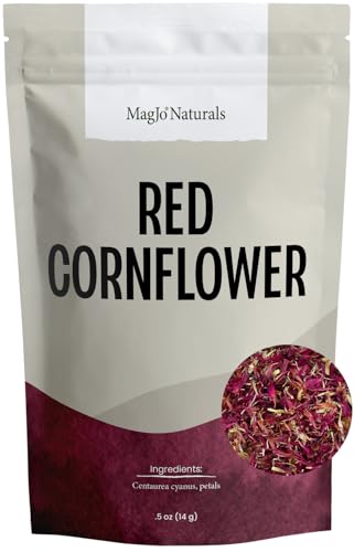 dried red cornflower herbal infusion