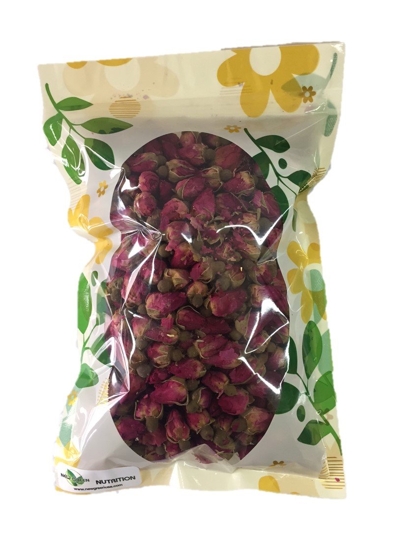 dried red rose buds for herbal tea