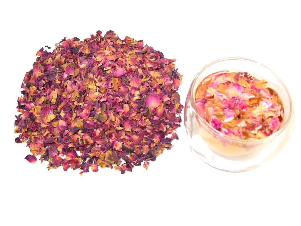 dried rose petals for calming tea