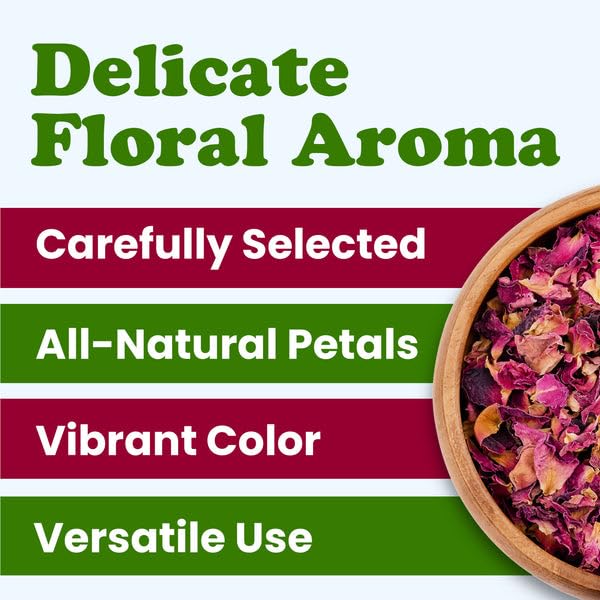 Dried rose petals for decorative desserts