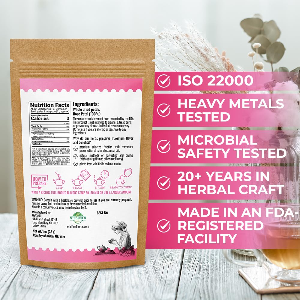 dried rose petals for tea