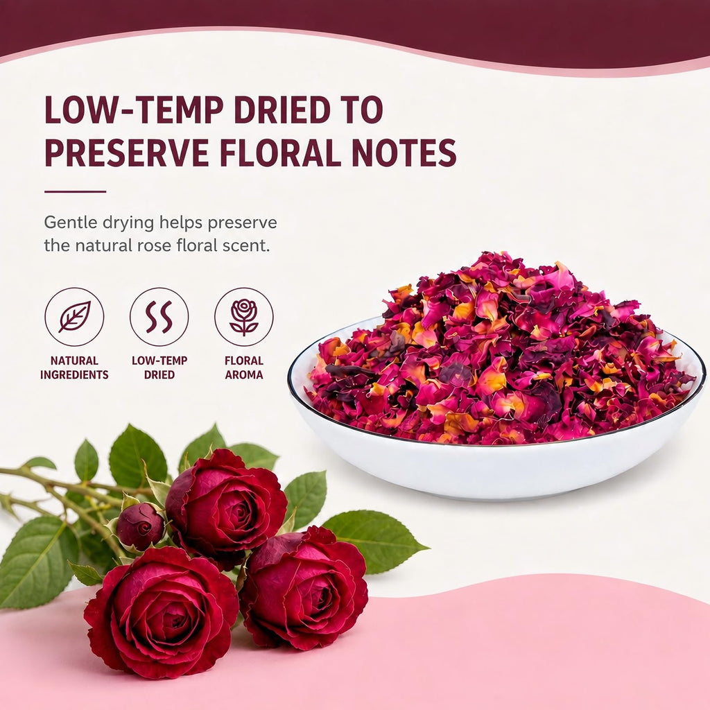 dried rose petals for tea