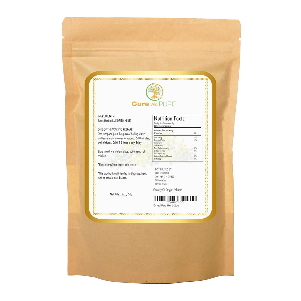 Dried rue herb for herbal infusions