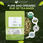 dried rue herb tea bags