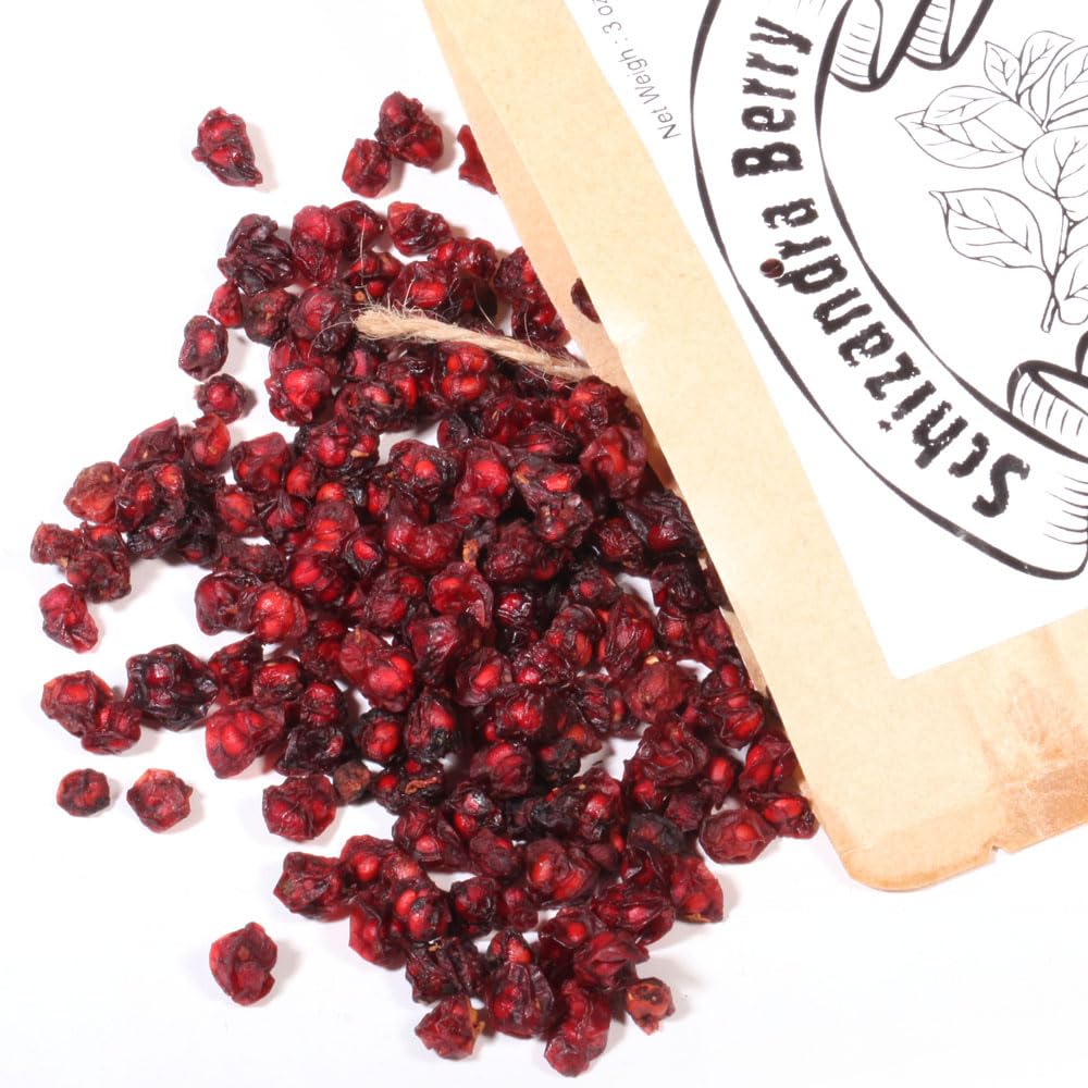 Dried schisandra berries for herbal infusions