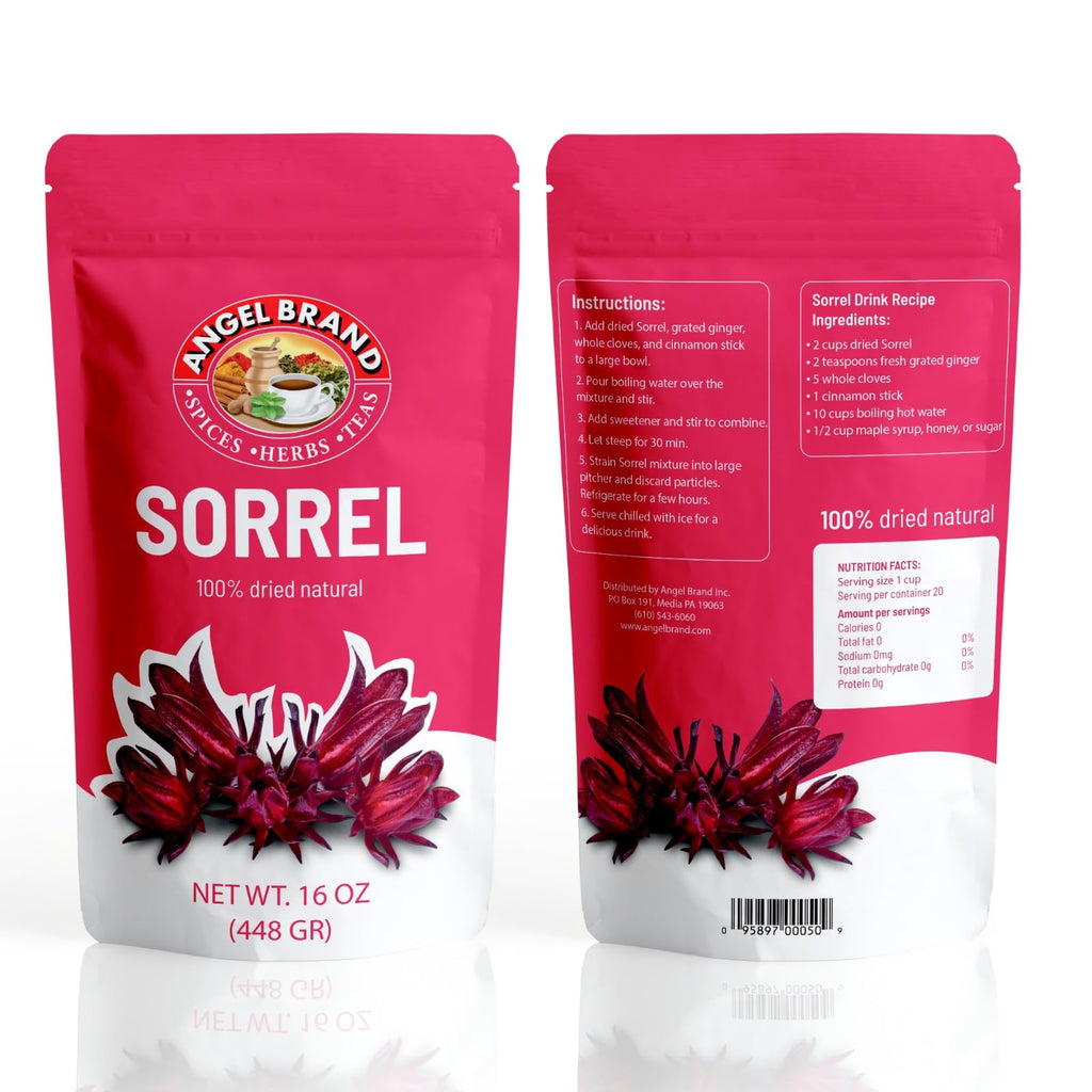 Dried sorrel hibiscus flowers pouch