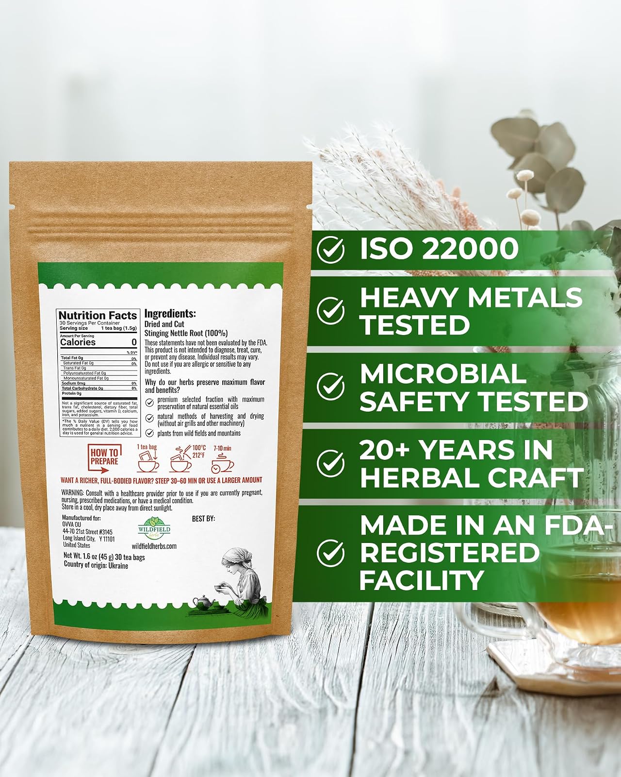 Dried stinging nettle tea benefits
