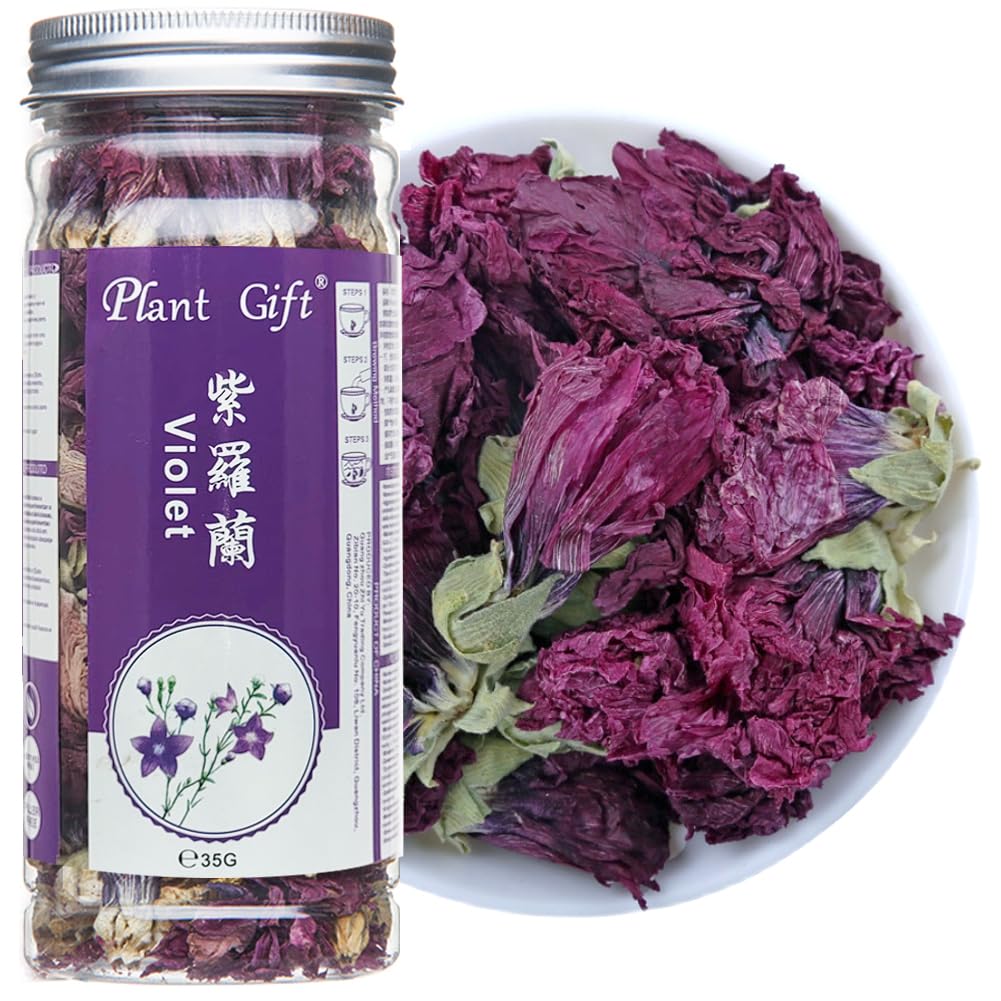 dried violets for herbal tea