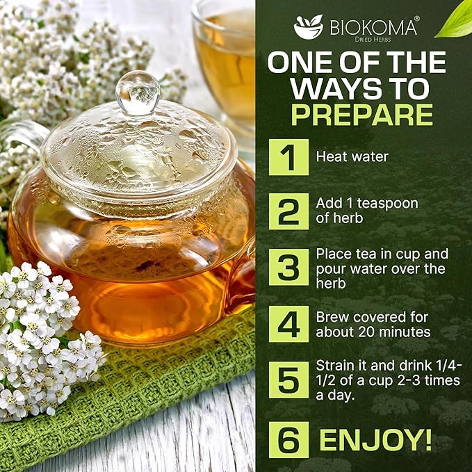 dried yarrow herb for herbal detox