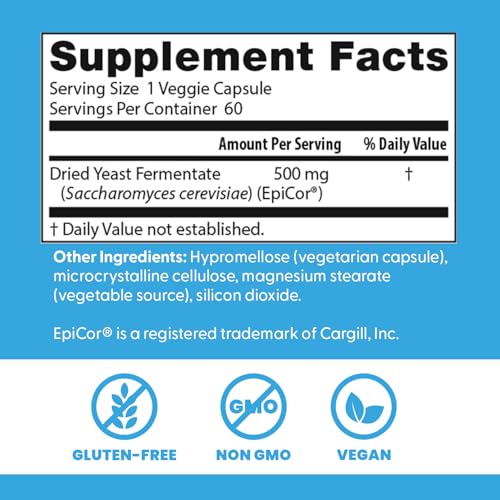 Dried yeast fermentate for gut health