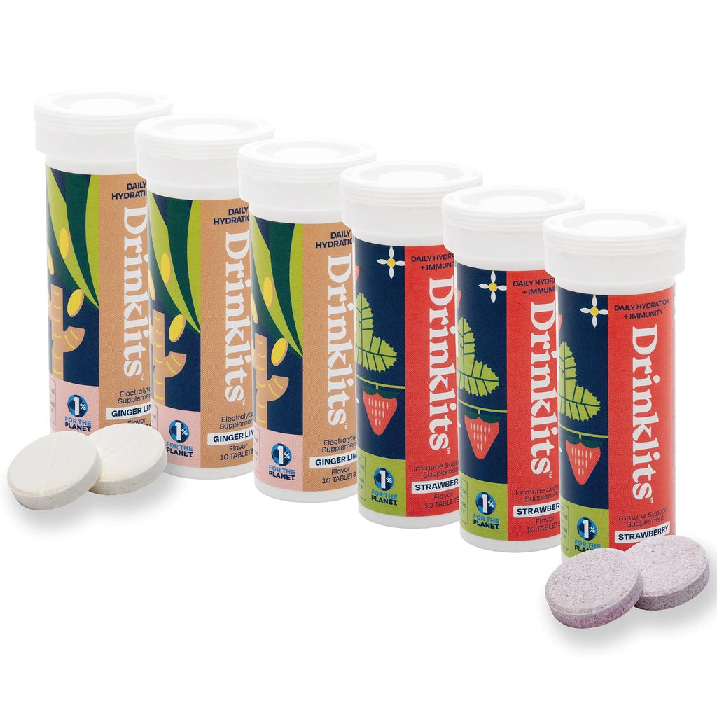 Drinklits ginger-lime electrolyte tablets