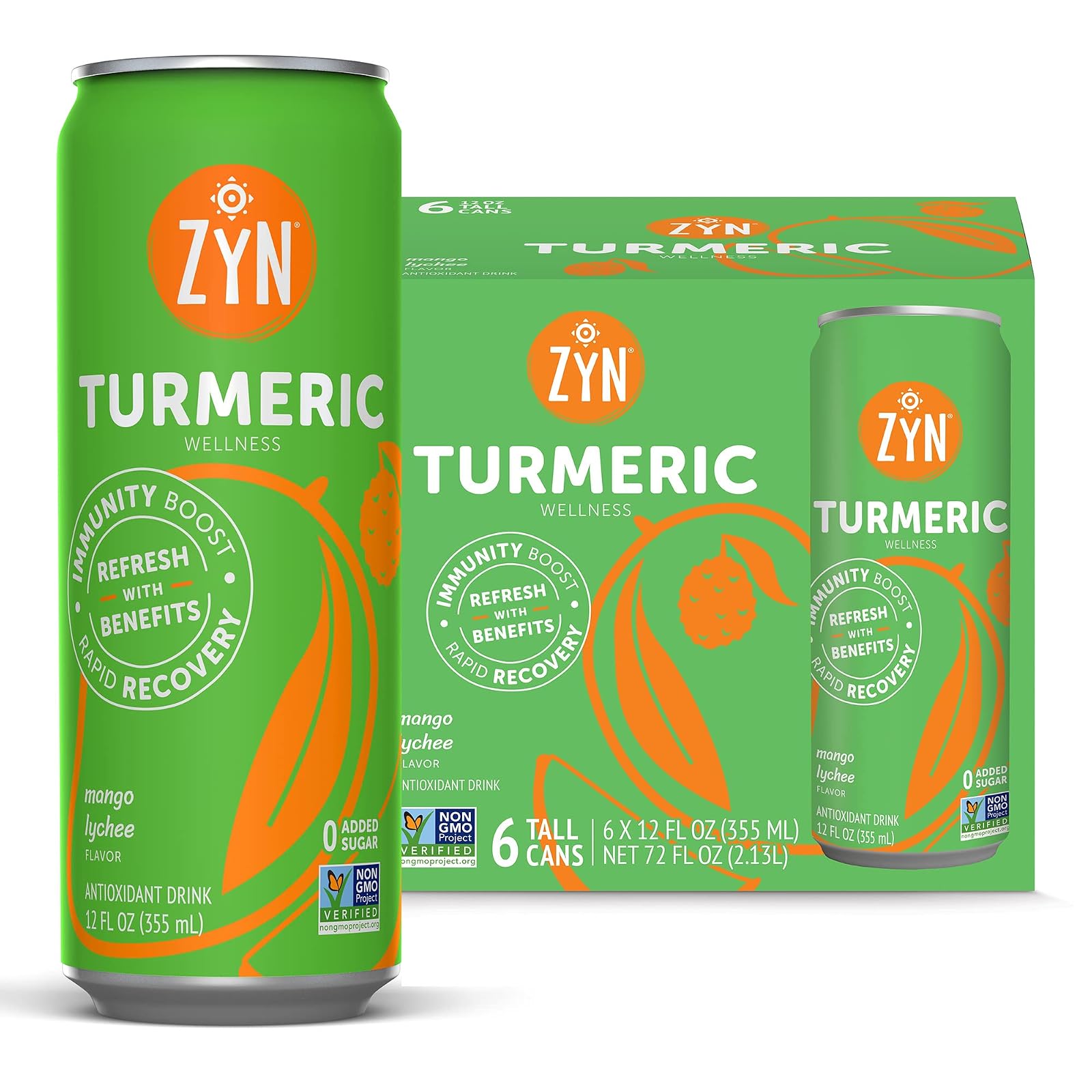DrinkZYN turmeric drink mango lychee