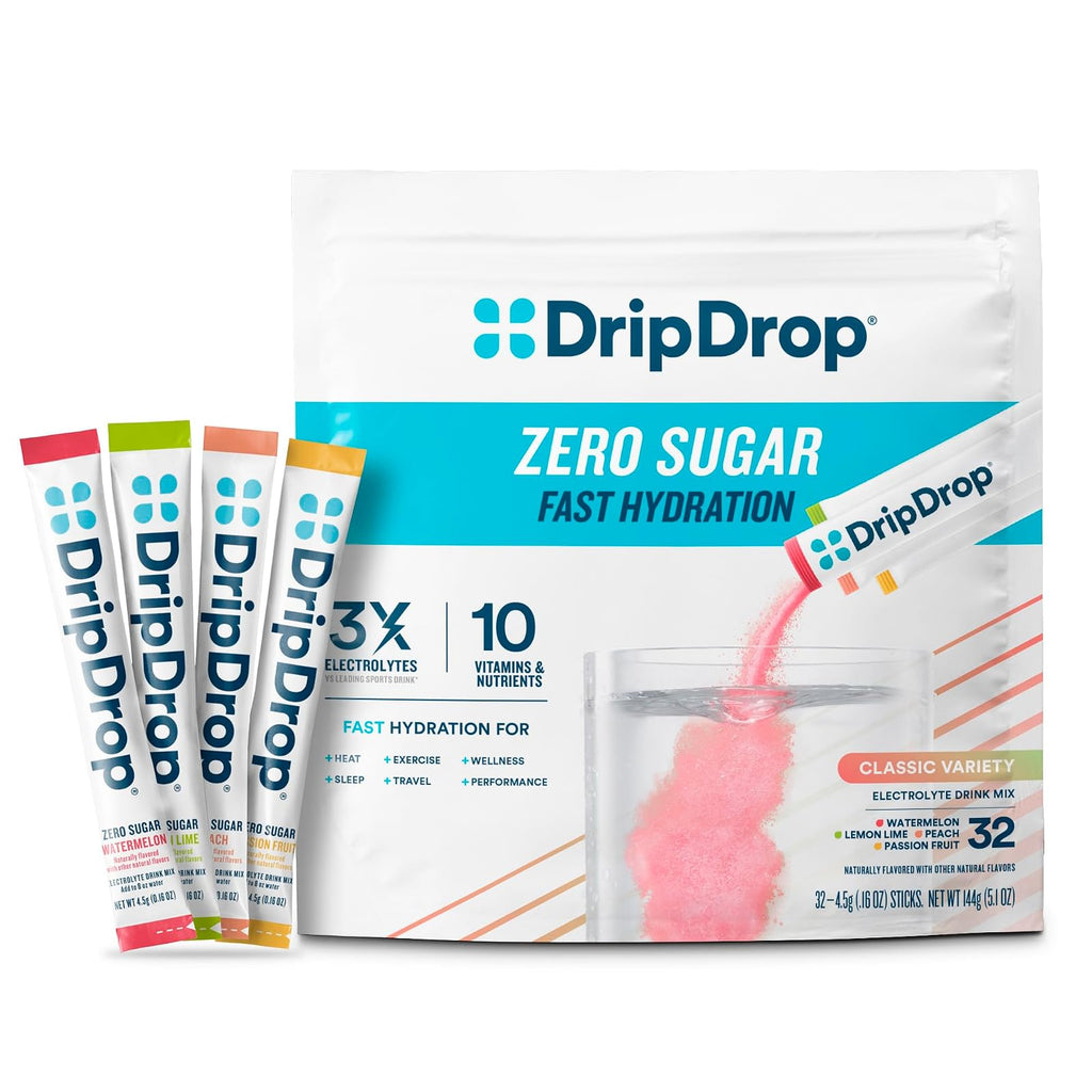 DripDrop electrolyte packets for hydration
