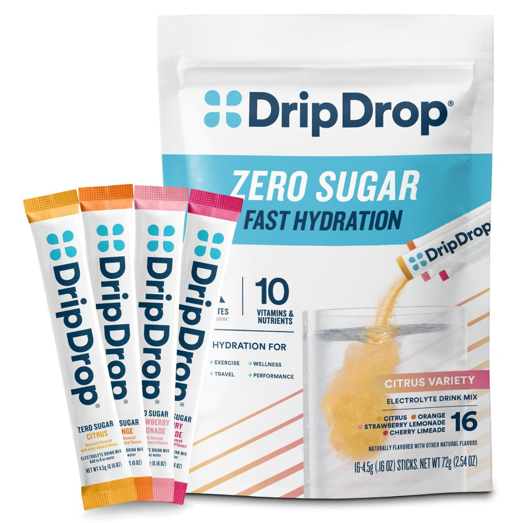 DripDrop electrolyte packets for hydration