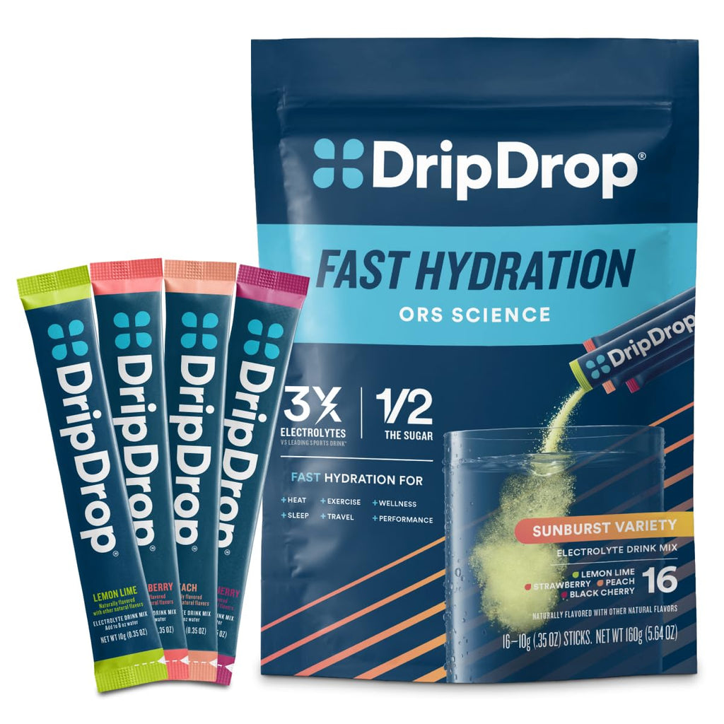 DripDrop electrolyte packets for hydration