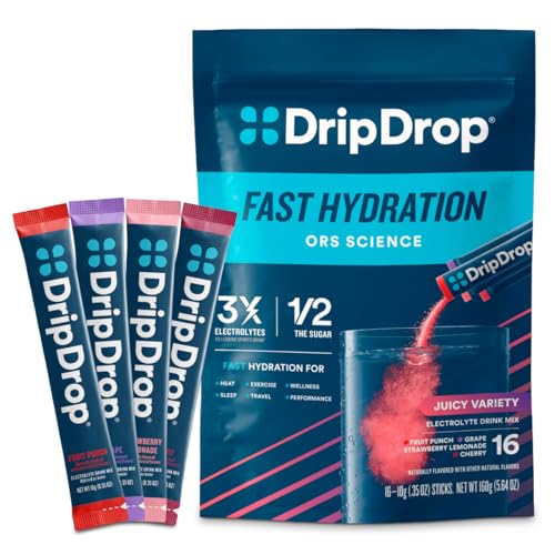 DripDrop electrolyte packets for hydration