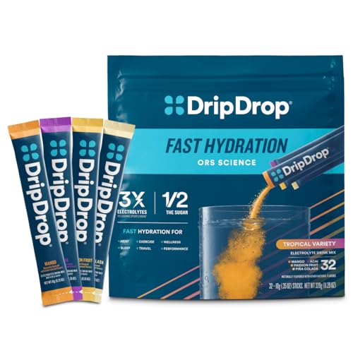 DripDrop electrolyte packets for hydration
