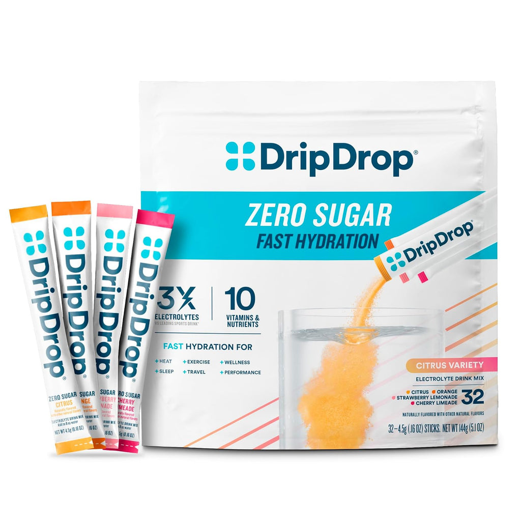 DripDrop electrolyte packets for hydration