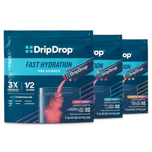 DripDrop electrolyte packets for hydration