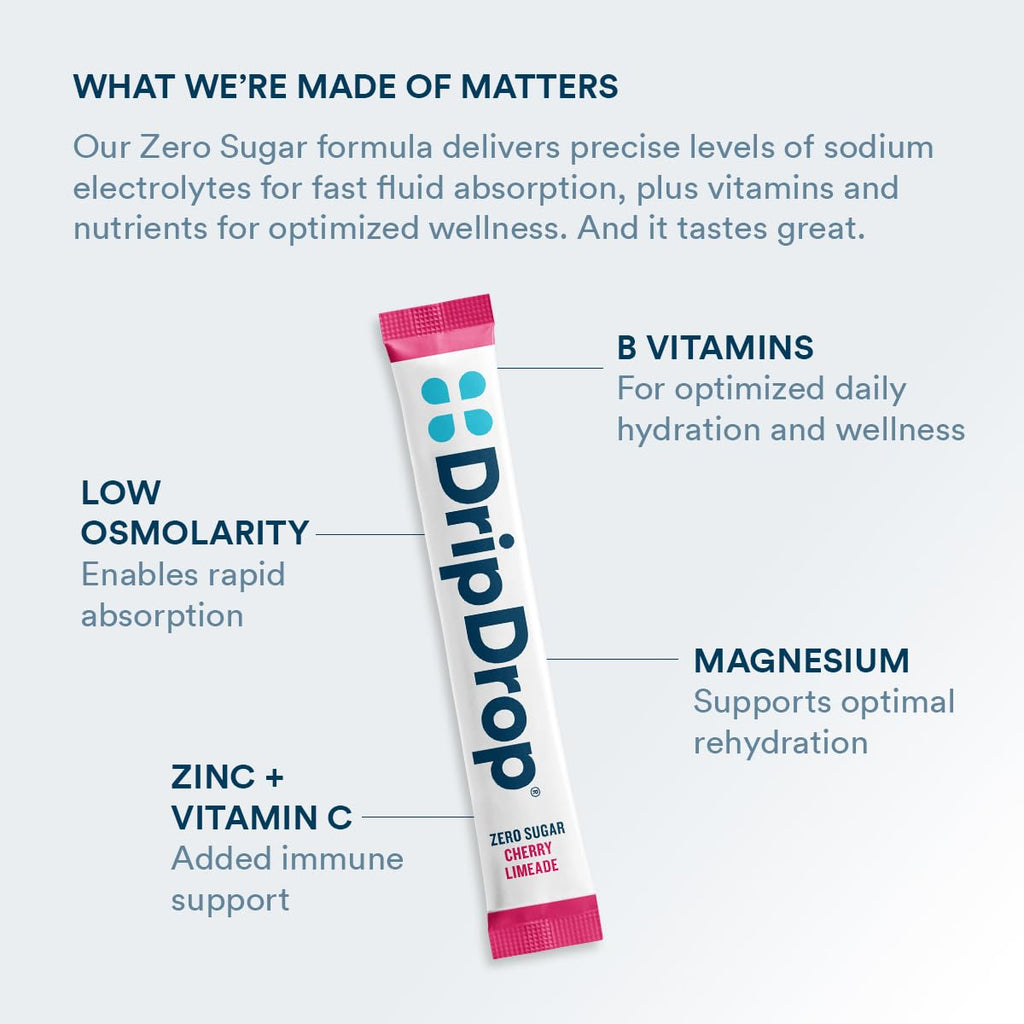DripDrop hydration packets for active lifestyle