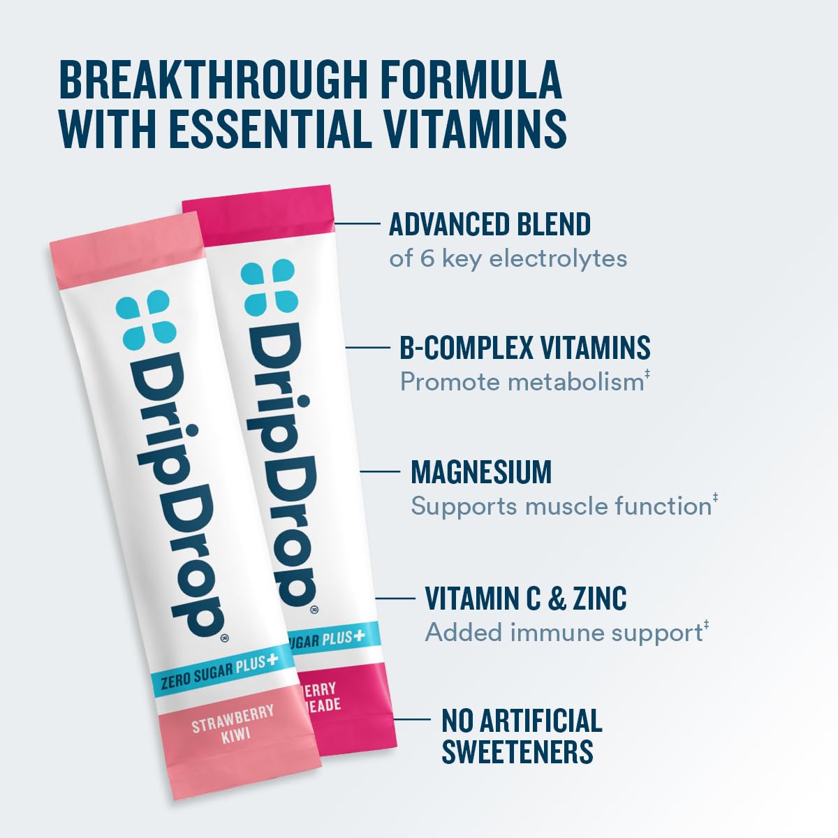 DripDrop hydration packets for active lifestyle