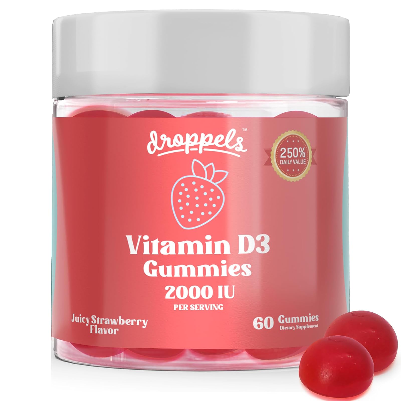 Droppels vitamin D3 gummy supplements