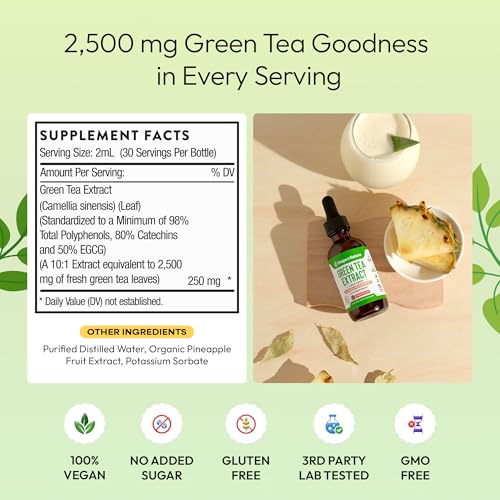 drops of nature green tea extract