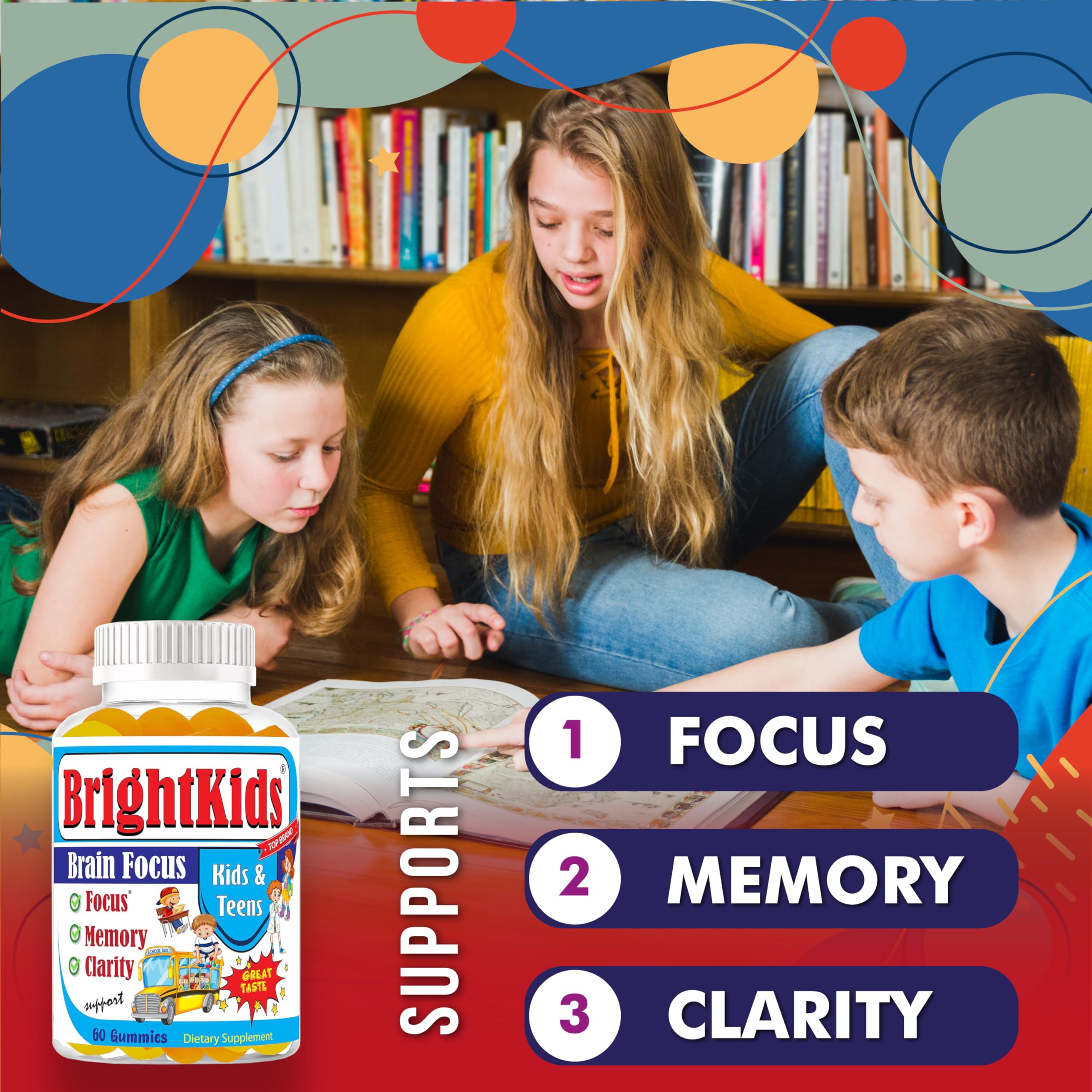 Drug-free focus support gummies