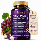 Druvara NAD Resveratrol antioxidant capsules