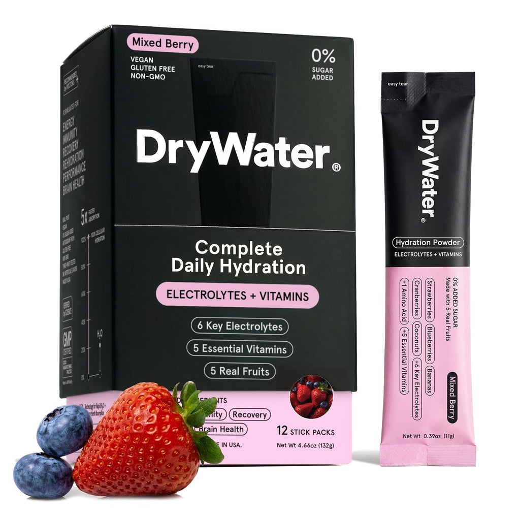 DryWater hydration packets for athletes