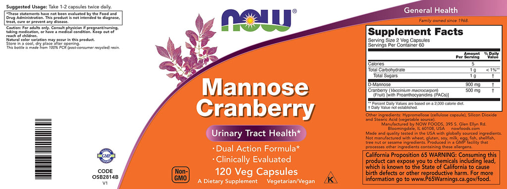 Dual-action cranberry and d-Mannose