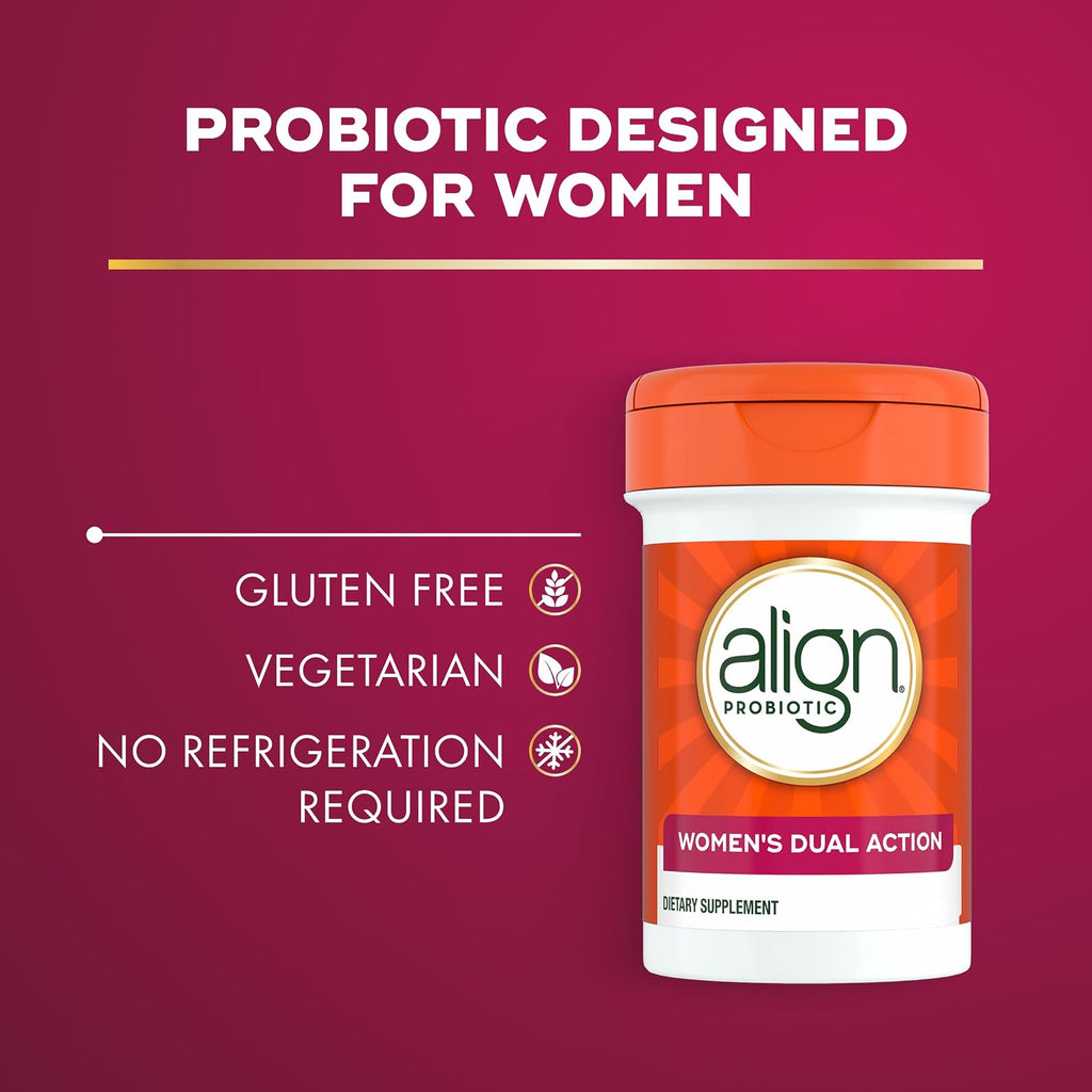 Dual action probiotic capsules for women