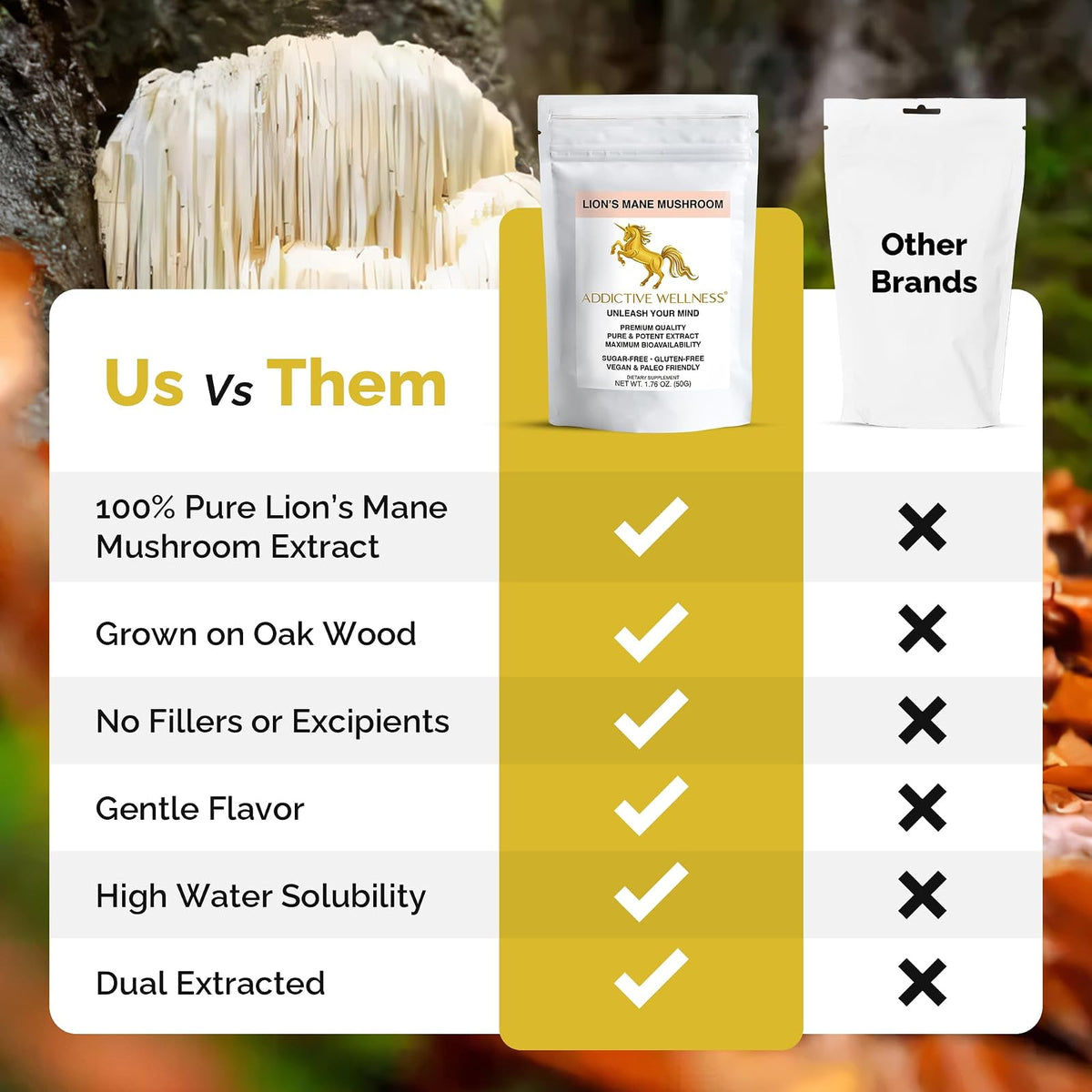 dual extract lion's mane powder