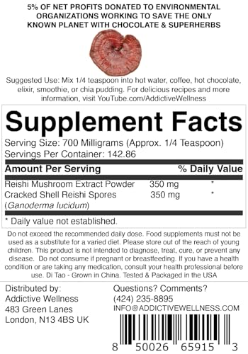 dual extract reishi mushroom powder