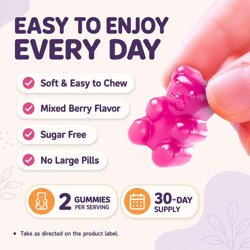 Dual-Form magnesium gummies for energy boost