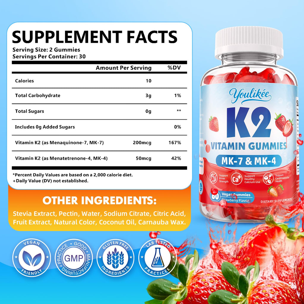 Dual formula MK-7 MK-4 vitamin K2 benefits