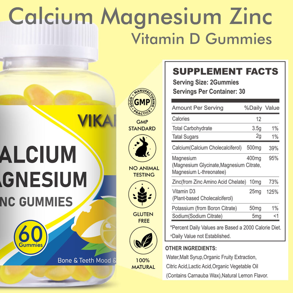 dual pack calcium gummies for family health