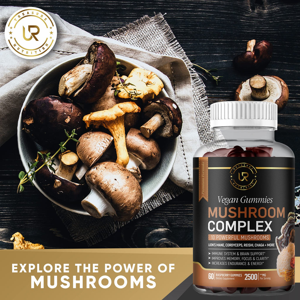 dual pack of organic mushroom gummies
