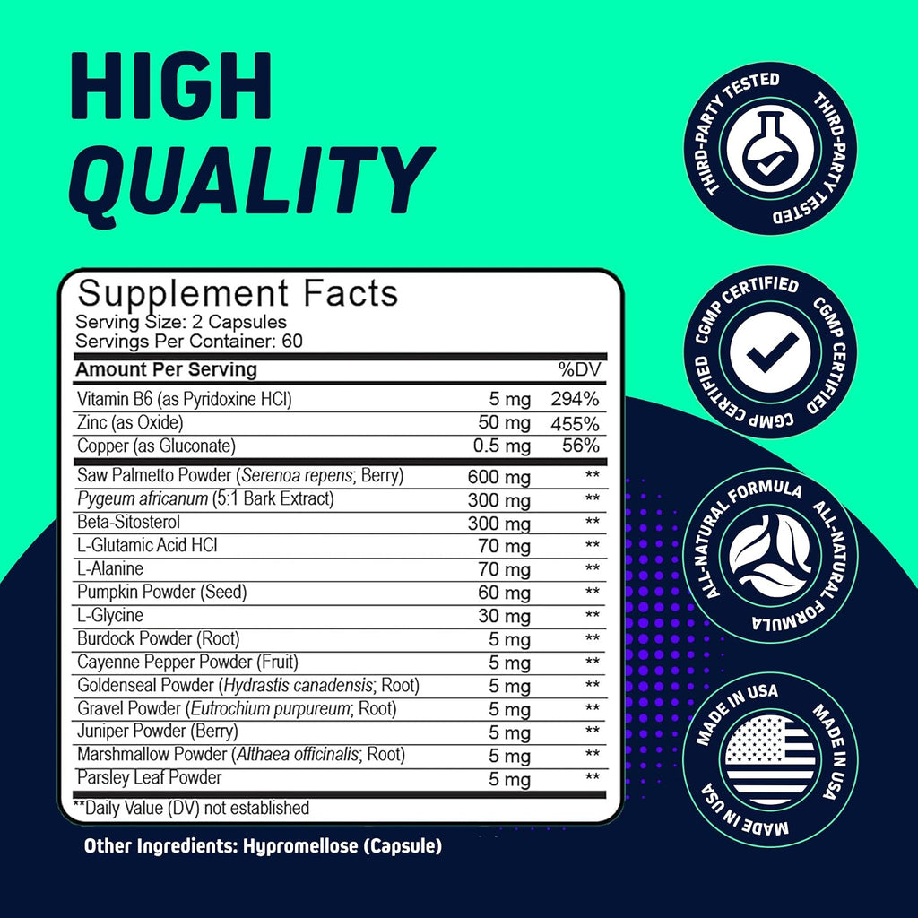 dual saw palmetto 500 mg capsules