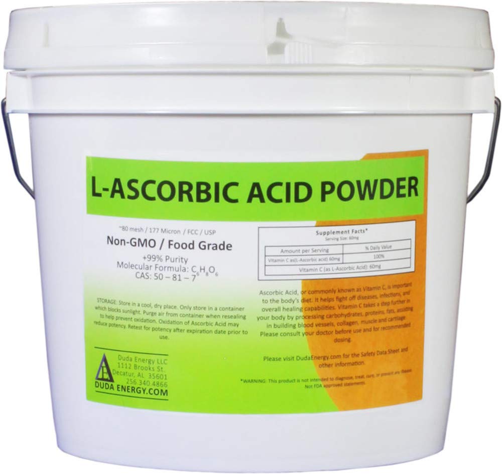 Duda Energy L-Ascorbic Acid Powder for Vitamin C