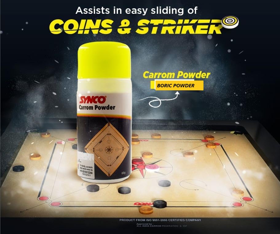 Durable carrom board powder for long-lasting use
