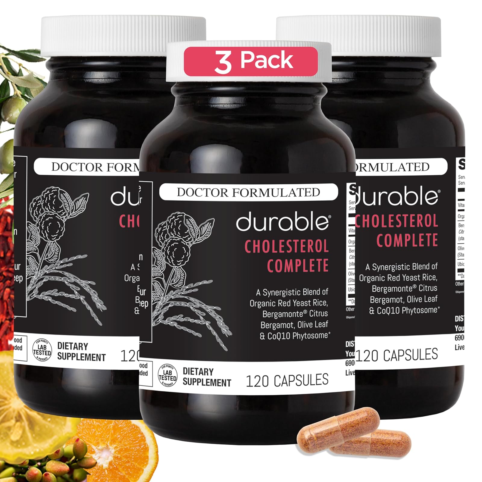 Durable cholesterol support capsules