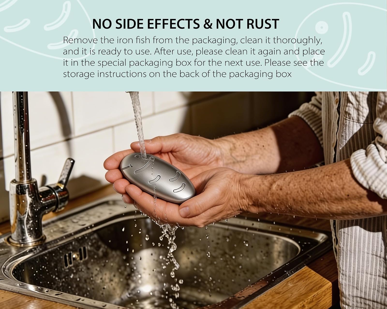 Durable iron fish for everyday cooking