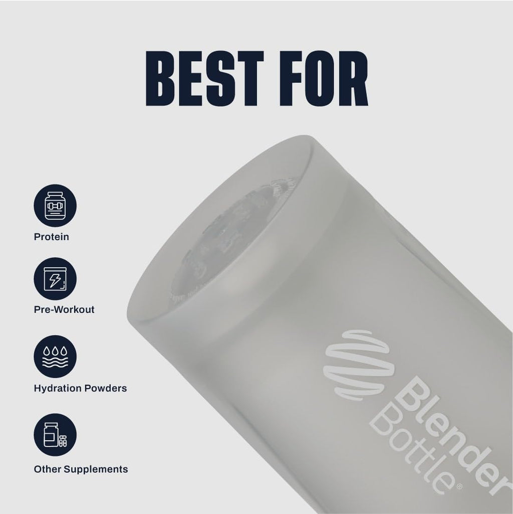 Durable shaker bottle for protein shakes