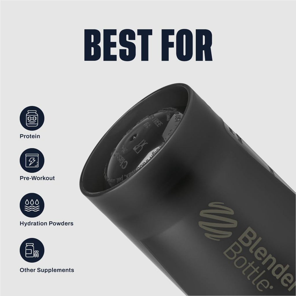 Durable shaker bottle for protein shakes