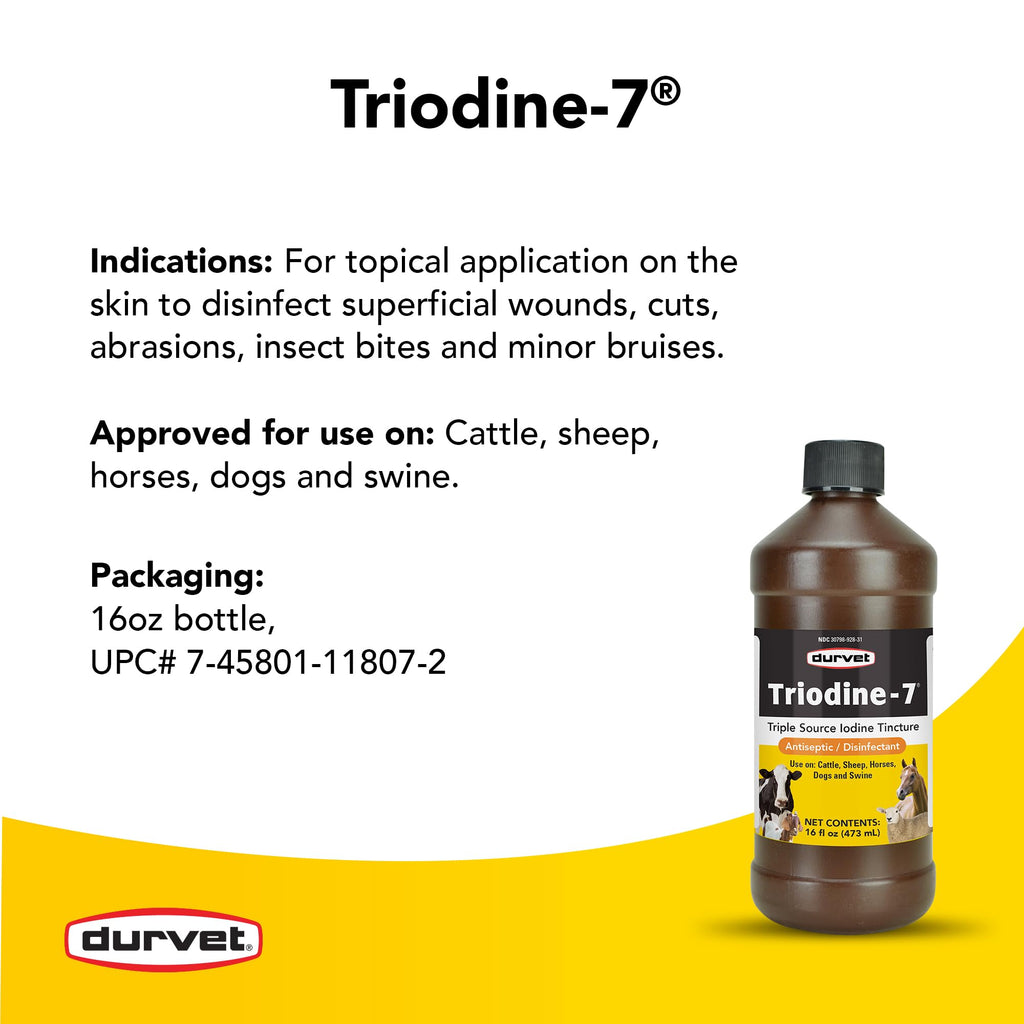 Durvet Triodine effective iodine disinfectant