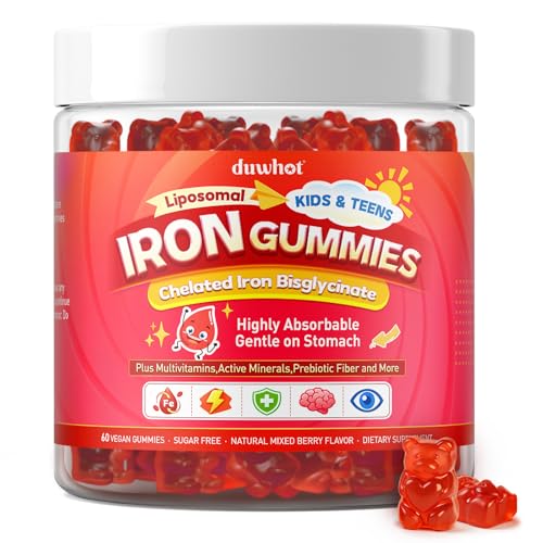 duwhot iron bisglycinate gummies for energy