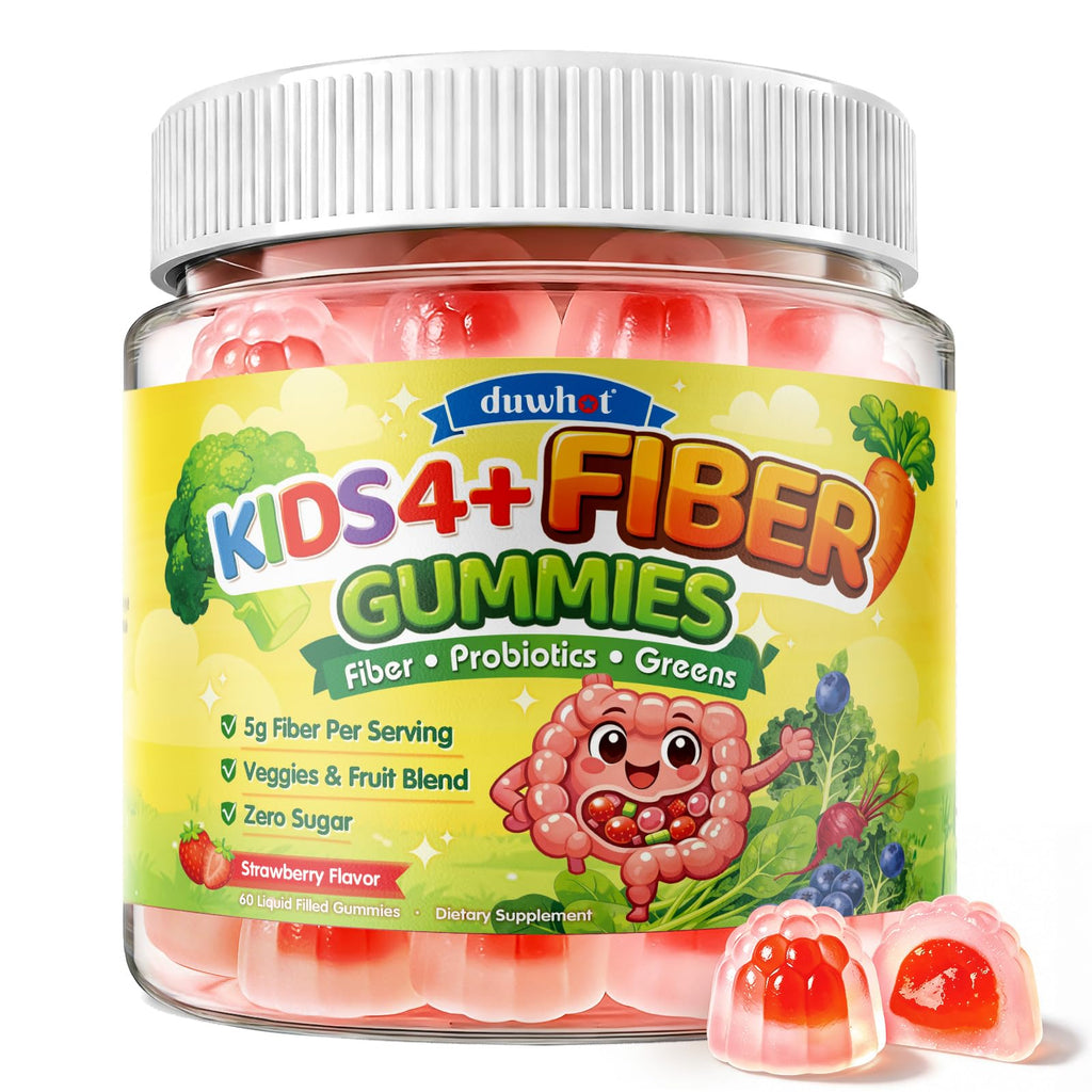 duwhot kids fiber gummies for digestion