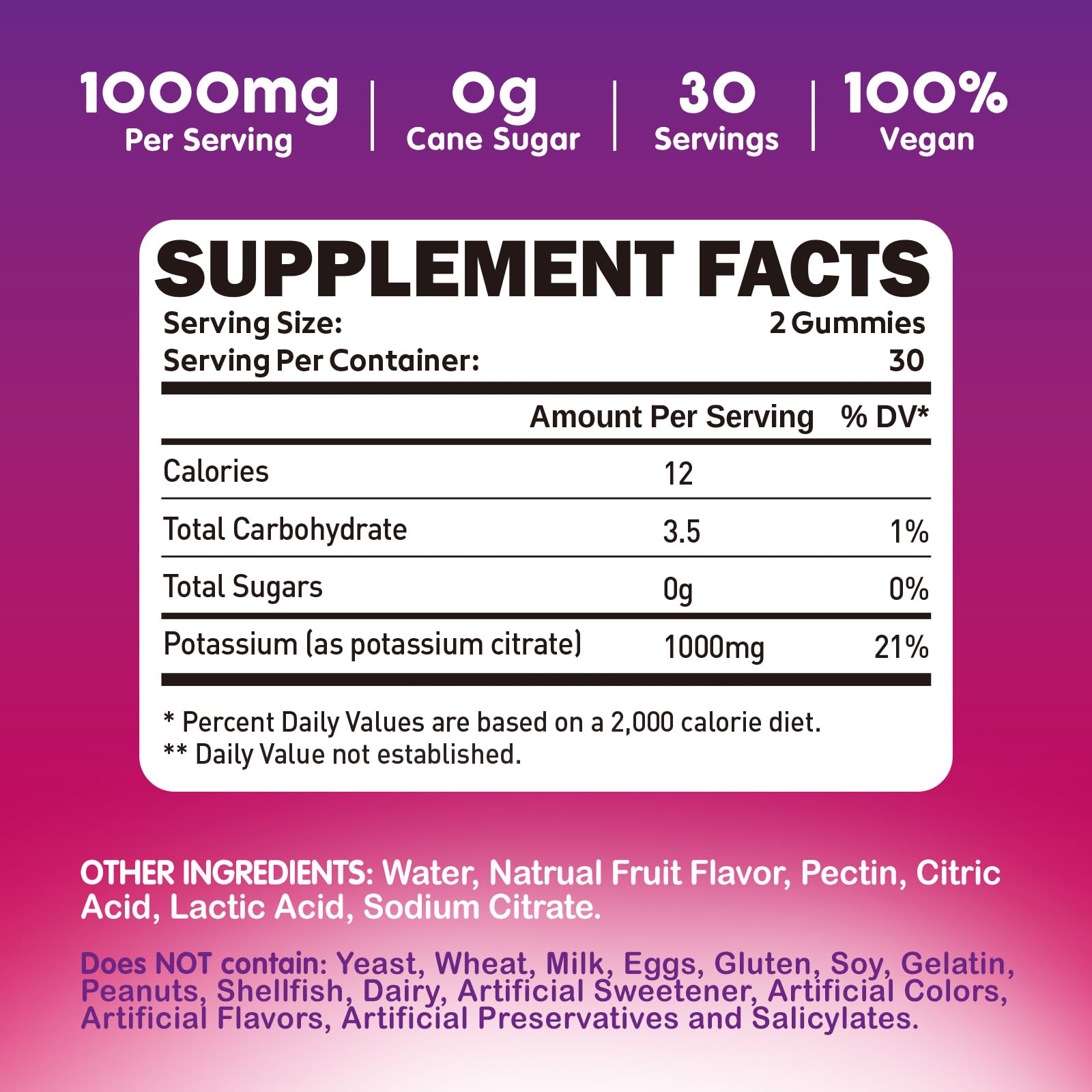 Duwhot potassium citrate for active lifestyle